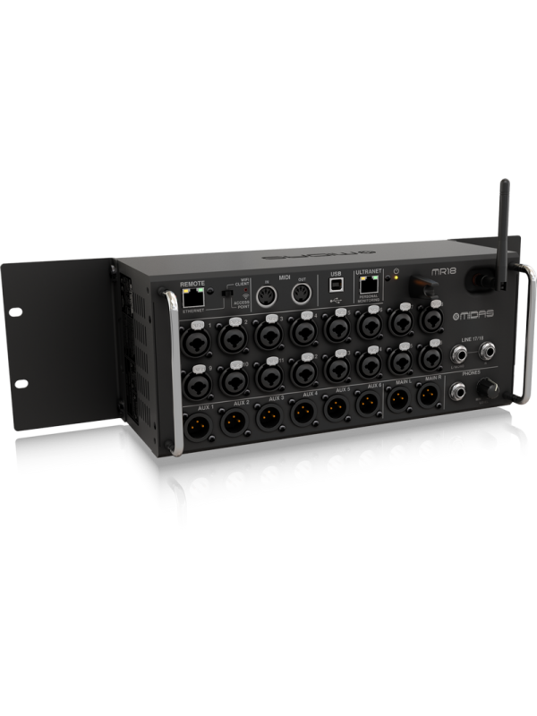 MR18 CONSOLA DIGITAL DE 18 ENTRADAS PARA TABLET, 16 PREAMPS MIDAS PRO MIDAS