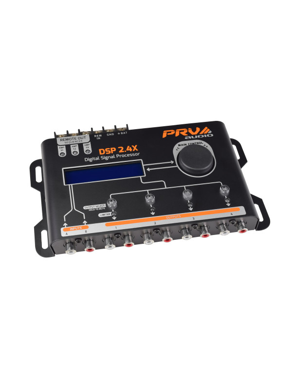 DSP 2.4X PROCESADOR DIGITAL DE AUDIO, CROSSOVER Y ECUALIZADOR 4-Canales PRV AUDIO